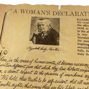 A Woman's Declaration of Independence 1848 Reproduction Document ...