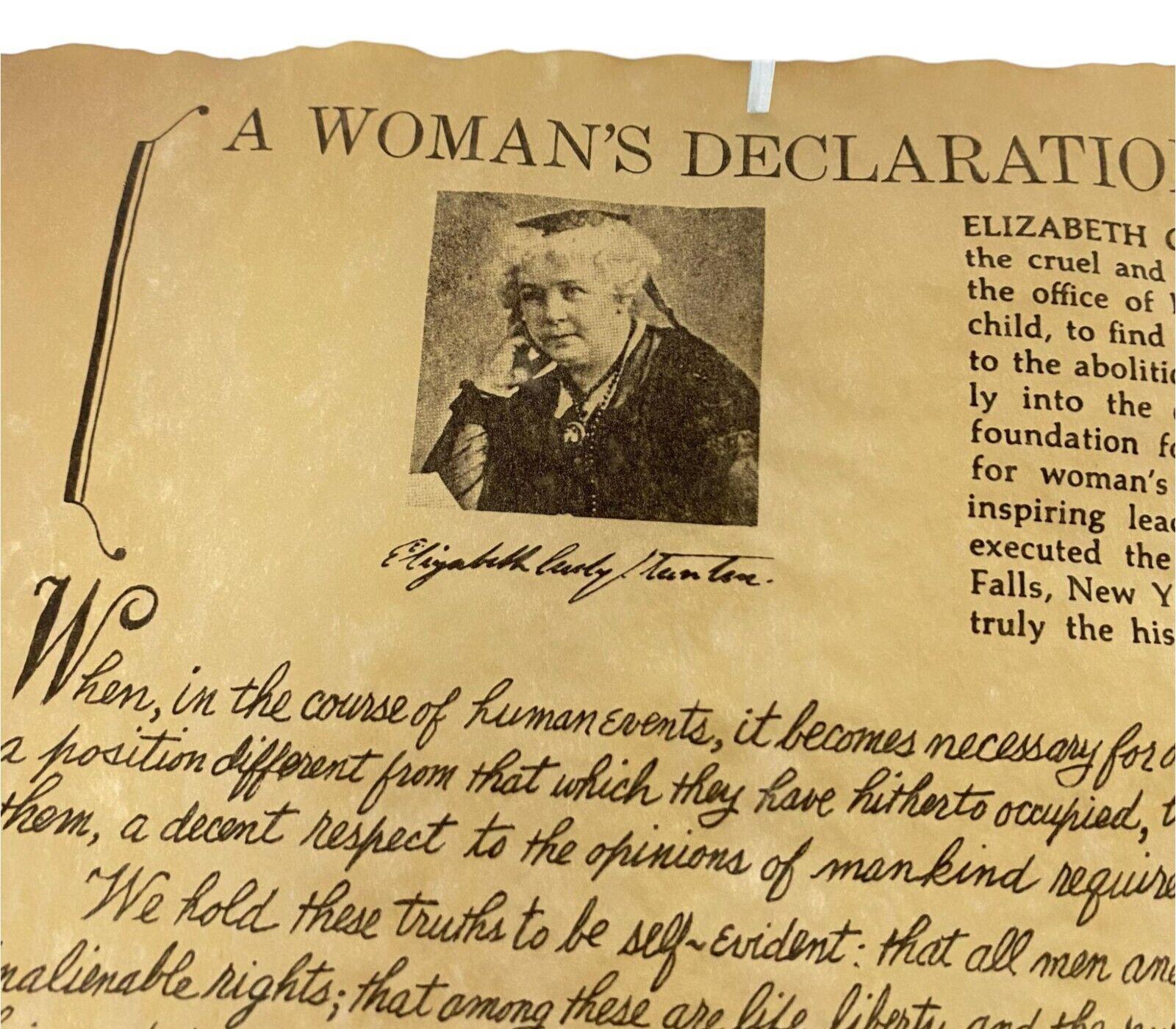 A Woman's Declaration of Independence 1848 Reproduction Document ...