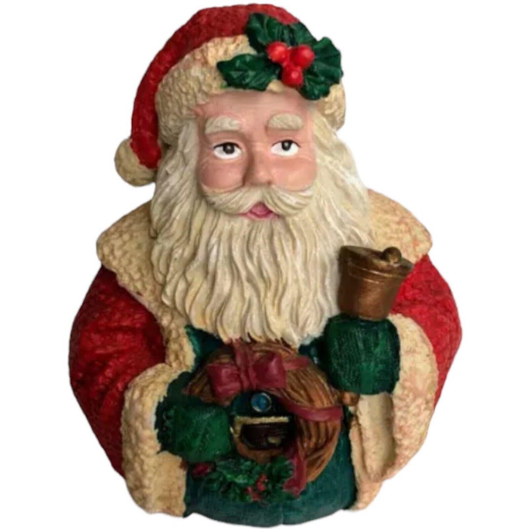 The Legend of Saint Nicholas Russ Holding Bell & Wreath Sculptstone ...