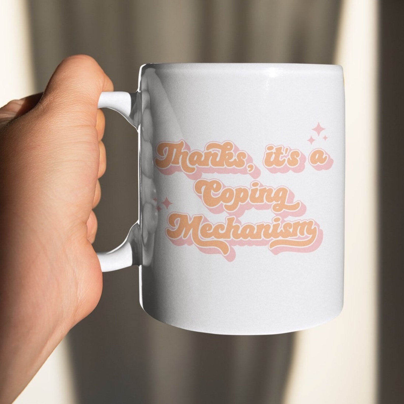 Thanks Its a Coping Mechanism Mug Trendy Coffee Mug Mental Health Cup ...