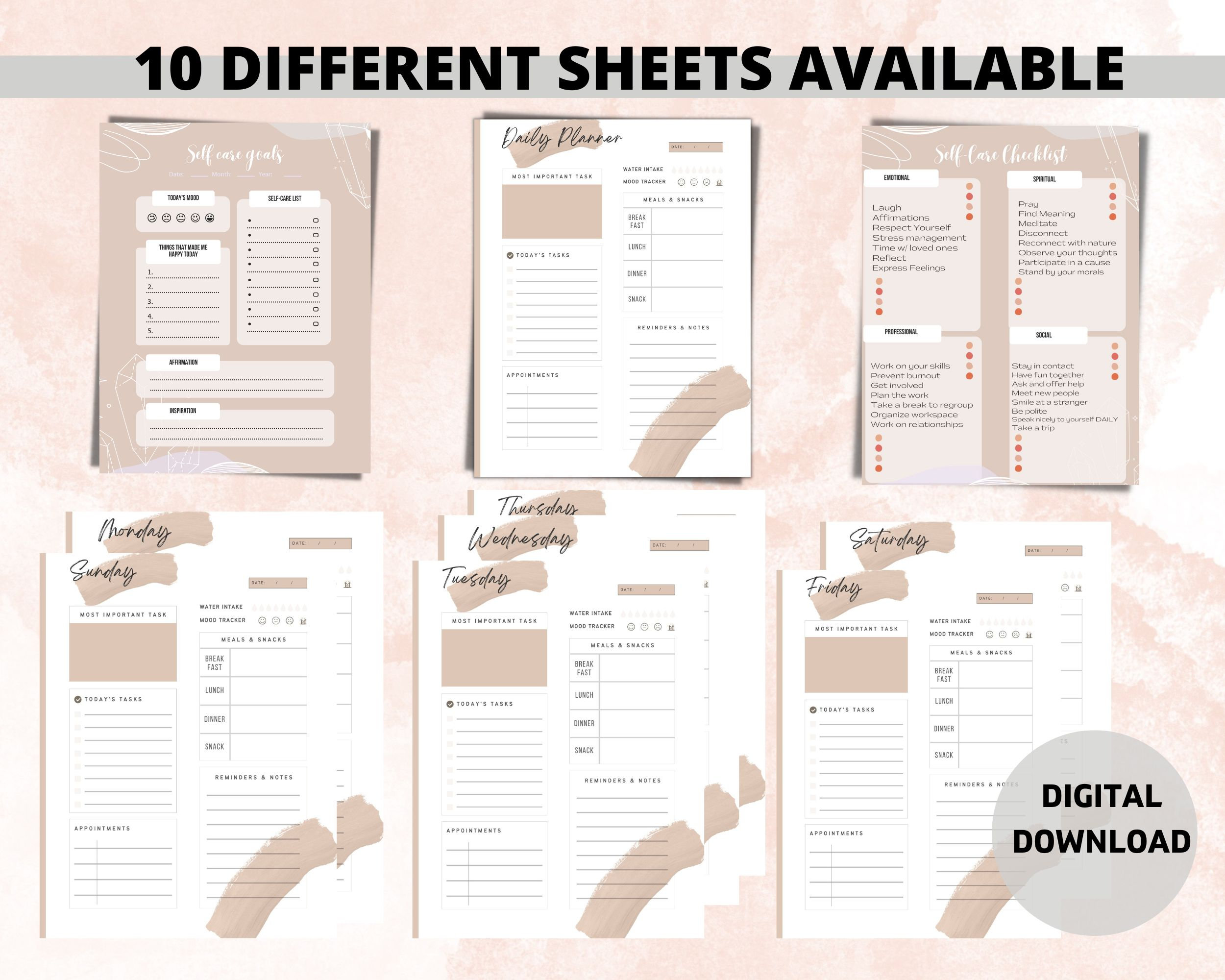 PRINTABLE DAILY PLANNER | to Do List | Printable Productivity Day Planner for Work |motivational ...