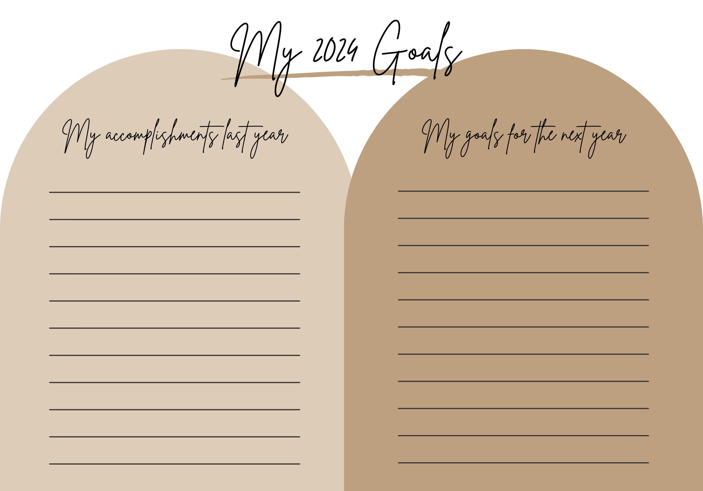 2024 Goal Setting Template - Digital Download - Etsy