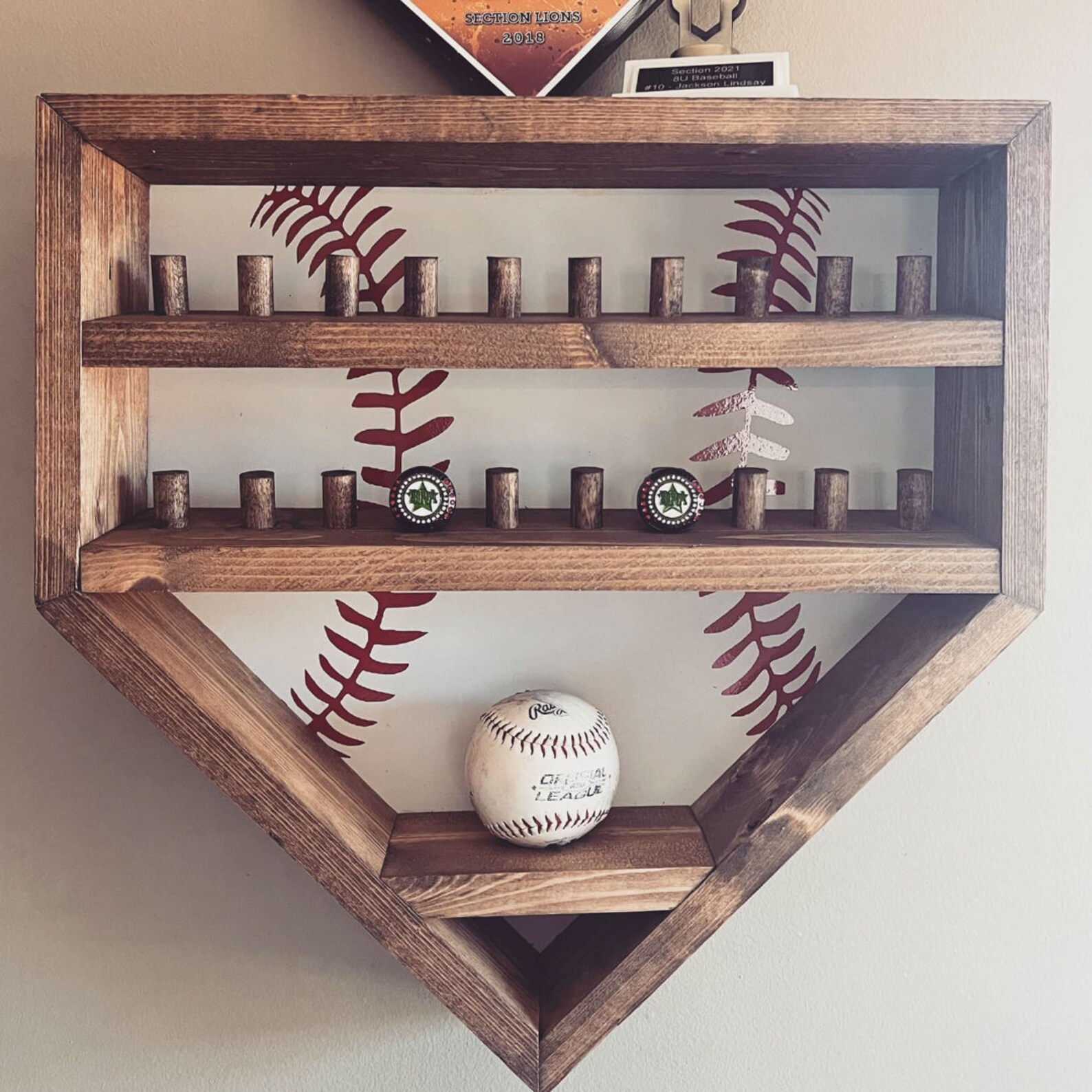 Customized Baseball/softball Home Plate Ring Display - Etsy