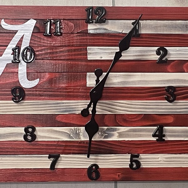 Wooden Flag Clock - Etsy