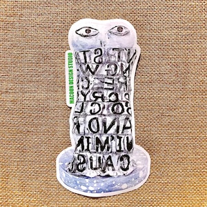 Large Unique Art Stickers, Sticker Set of 3, Original Design, Big Vinyl ...