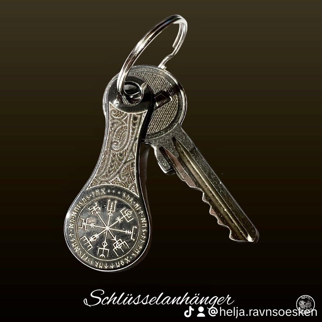 Vegvisir Rune Keychain Shopping Cart Releaser Souvenir Gift Viking ...