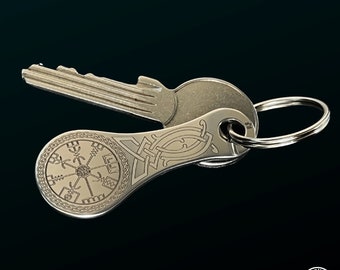Viking Compass Keychain - Etsy