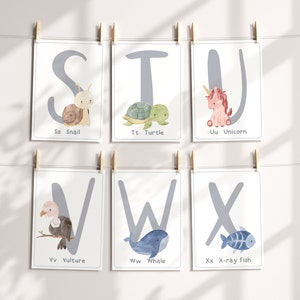 Animal ABC Cards Printable, Homeschool Printables Preschool Nursery ...