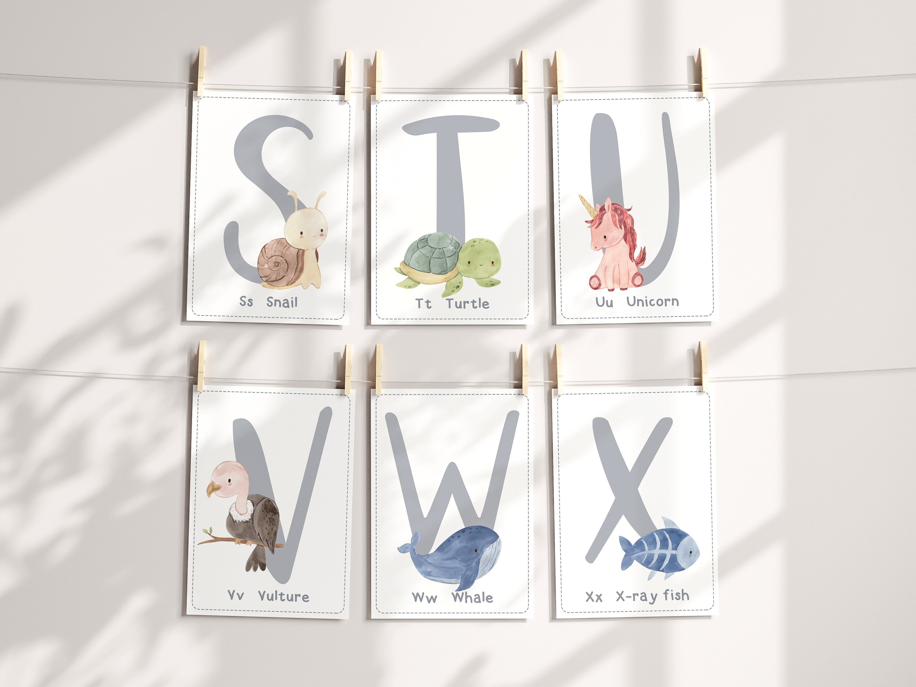 Animal ABC Cards Printable, Homeschool Printables Preschool Nursery ...