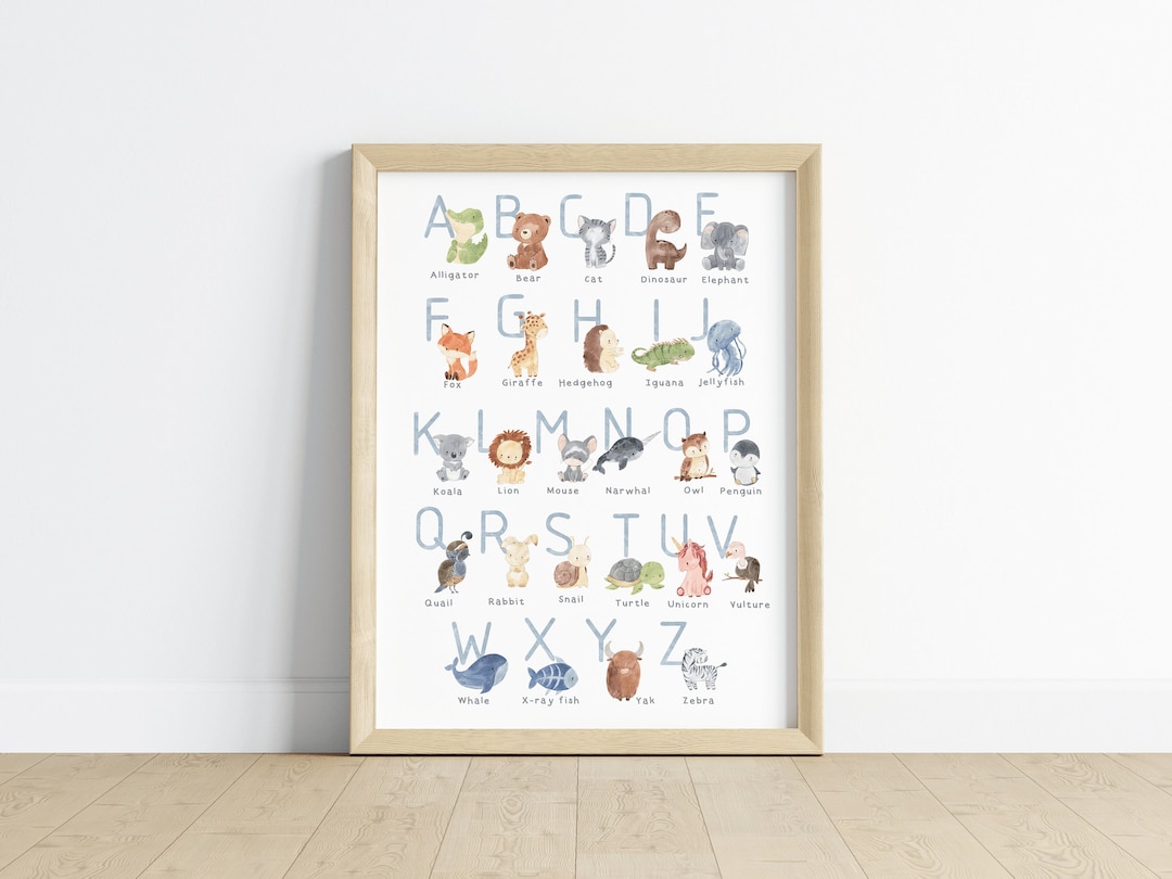 Animal Alphabet Poster Printable, Wall Art ABC Poster, Alphabet Print ...