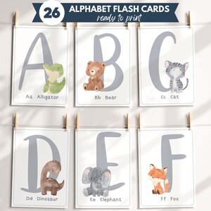 Animal ABC Cards Printable, Homeschool Printables Preschool Nursery ...