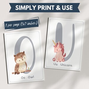 Animal ABC Cards Printable, Homeschool Printables Preschool Nursery ...