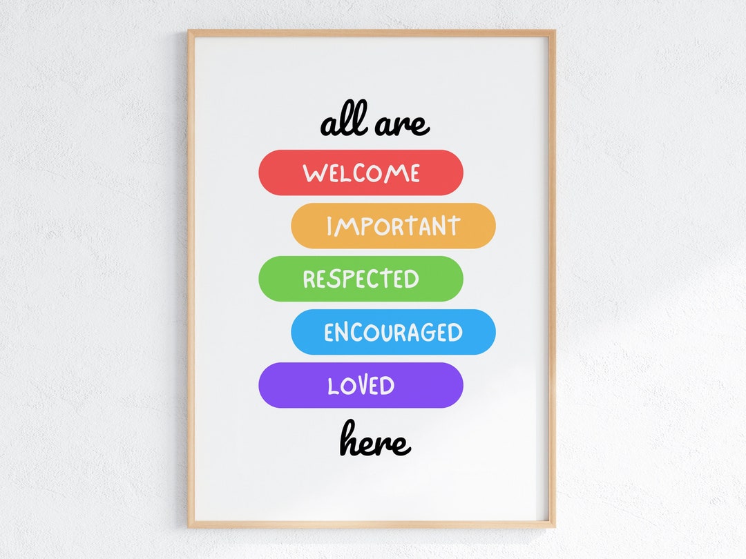 Kids Wall Art, Classroom Decor, Kids Diversity Prints, Affirmations ...