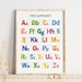 Watercolour Rainbow Alphabet Poster, Handwriting Chart Print, Rainbow ...