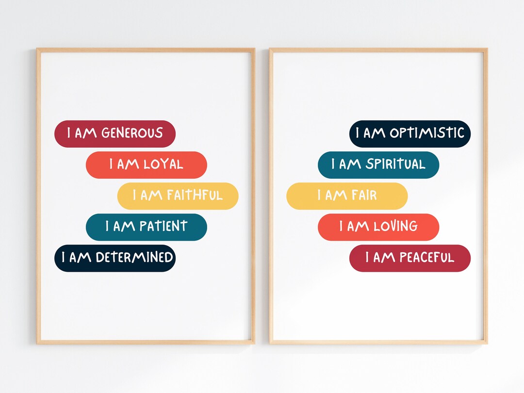 Affirmations for Kids, Rainbow Affirmations Print, Inspirational ...