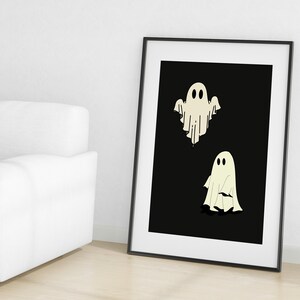 Ghosts Printable Wall Art, Minimalist Home Decor, Halloween Art Print ...