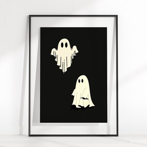 Ghosts Printable Wall Art, Minimalist Home Decor, Halloween Art Print ...