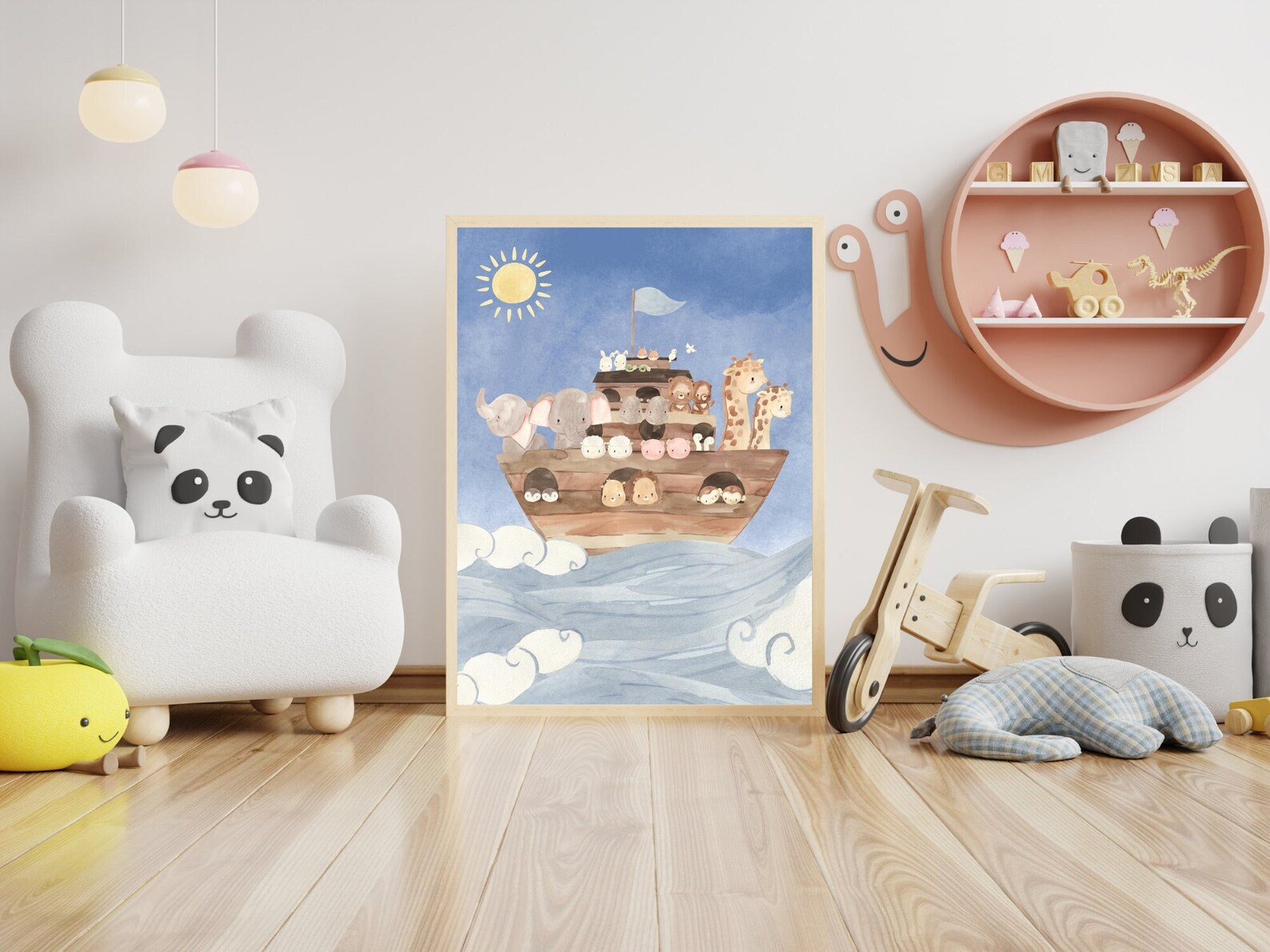 Noah's Ark Nursery Printable Wall Art, DIGITAL ART PRINT, Bible Nursery ...