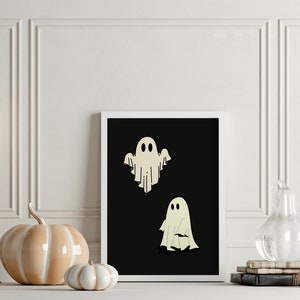 Ghosts Printable Wall Art, Minimalist Home Decor, Halloween Art Print ...