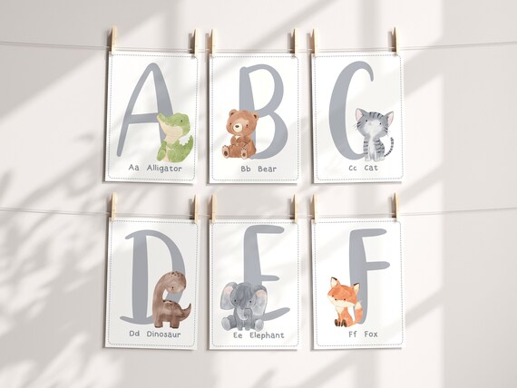 Animal ABC Cards Printable Homeschool Printables Preschool - Etsy