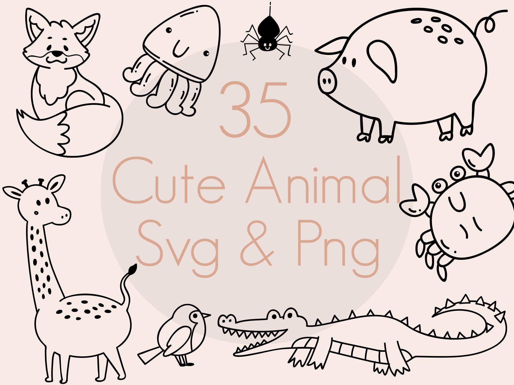 Animal Svg Bundle Animal for Kids Svg Cute Animal Svg - Etsy Australia