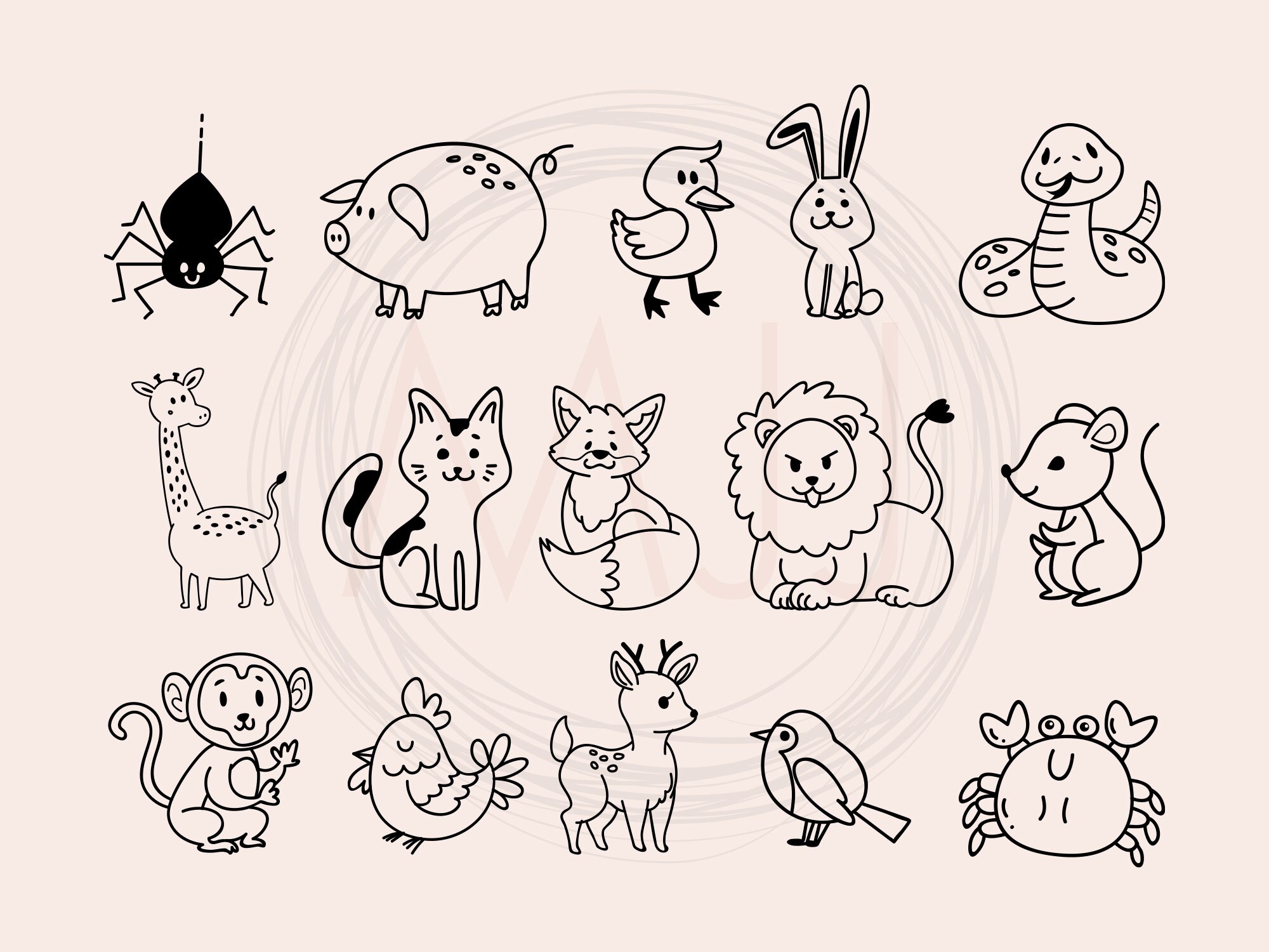 Animal Svg Bundle Animal for Kids Svg Cute Animal Svg - Etsy Australia