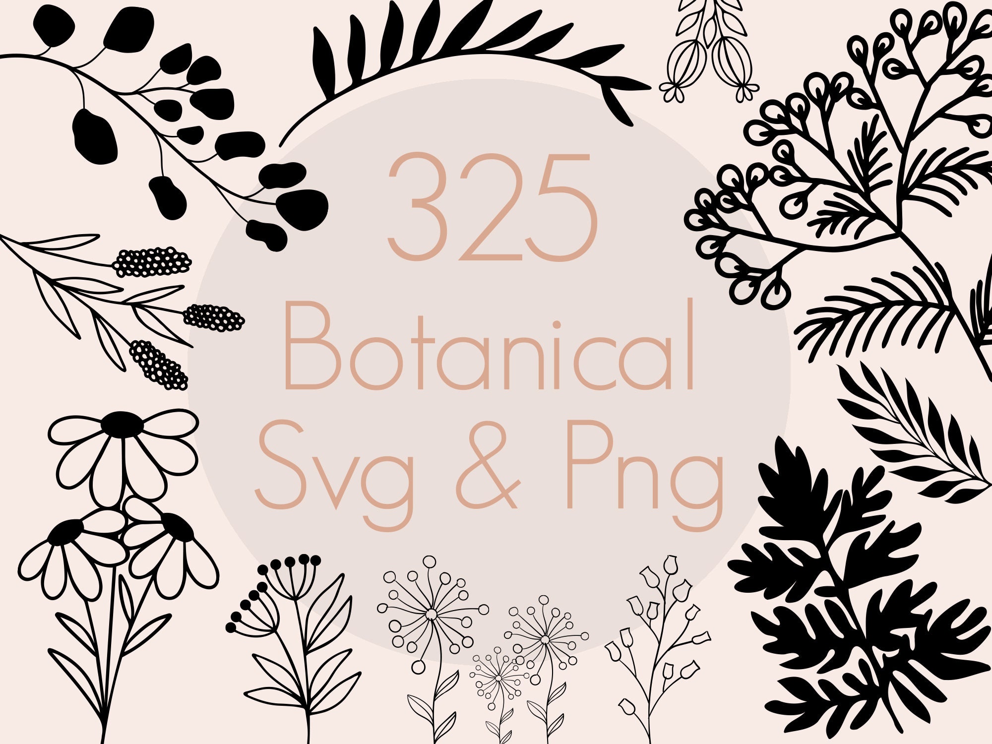 Botanical Svg Bundle Floral Svg Bundle Flower Svg Bundle - Etsy