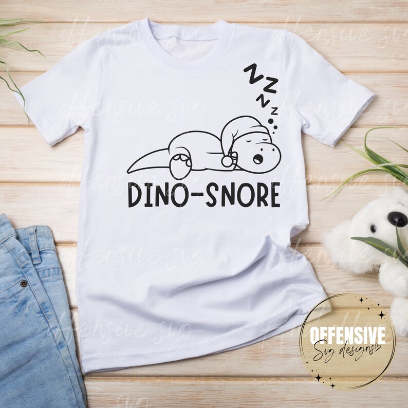 Dino Snore Dinosaur SVG, Boys Girls Onesie (digital Download) - Etsy