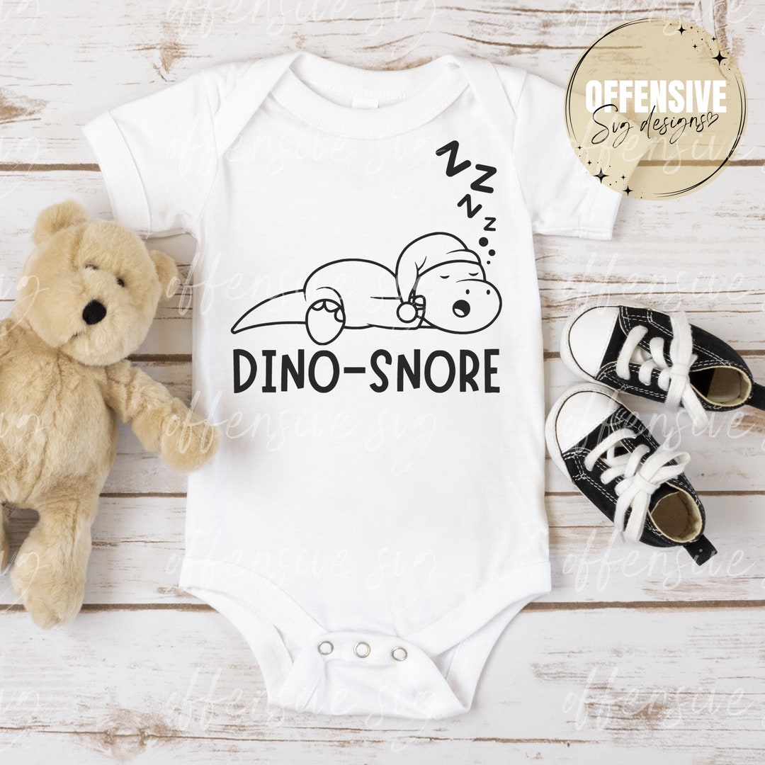 Dino Snore Dinosaur SVG, Boys Girls Onesie (digital Download) - Etsy
