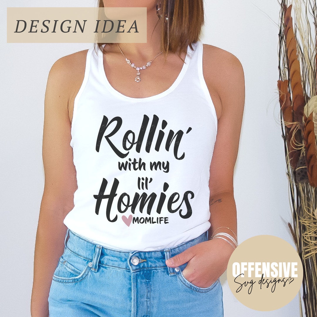 Rollin With My Homies Svg Mothers Day Svg Mom Life Svg Car Decal Svg ...