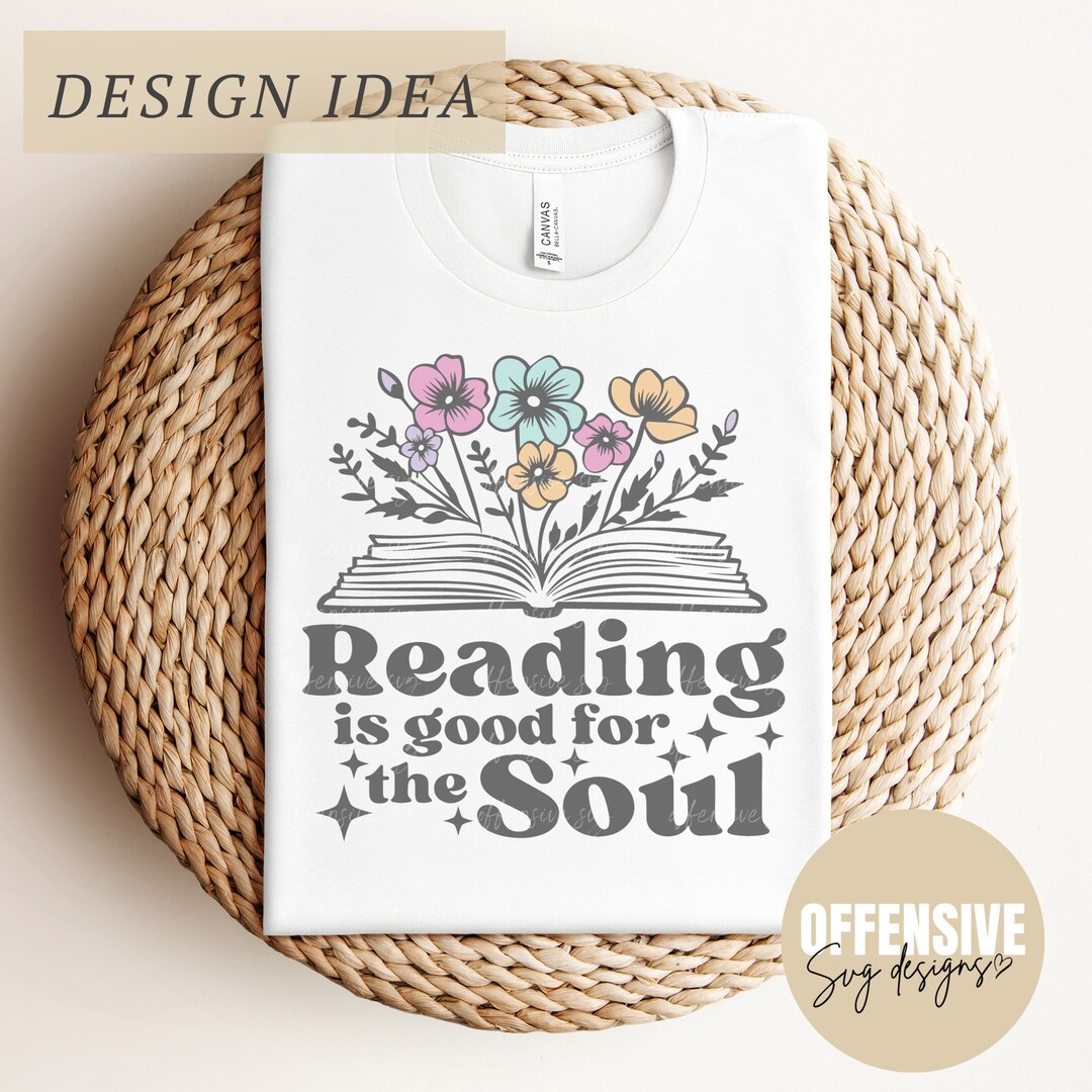 Book SVG | Book Clipart | Read SVG | Wildflower SVG | Reading is Good ...