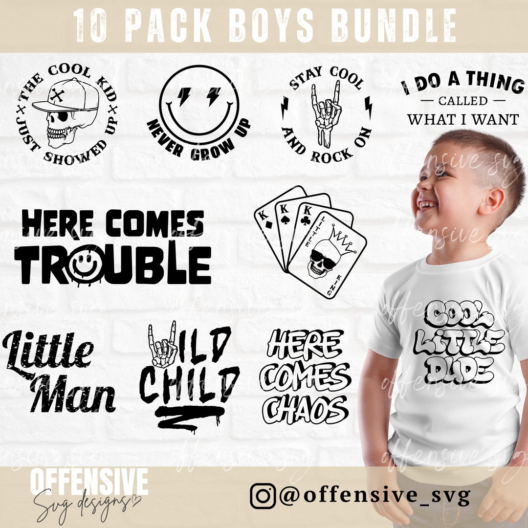 Boys Svg Bundle - Cool Kid Svg - Back to School Svg - Youth Svg ...