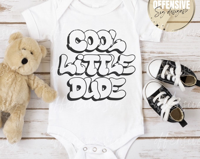 Cool Little Dude SVG, Boho Svg, Retro Svg, Toddler Svg, Boy Svg, Little ...