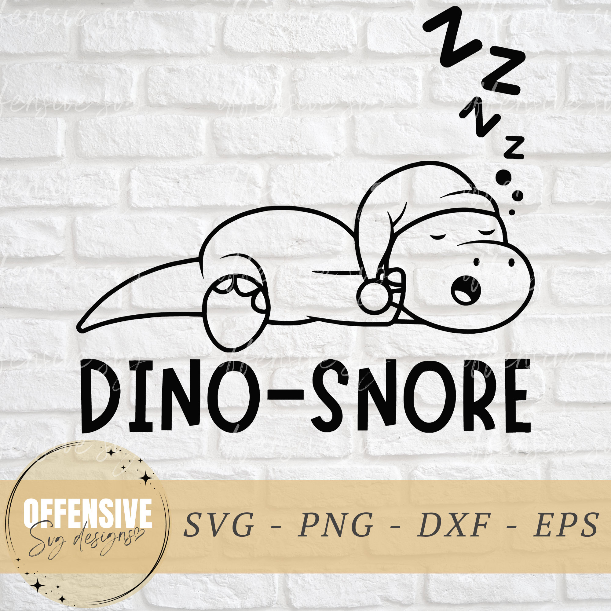 Dino Snore Dinosaur SVG, Boys Girls Onesie (digital Download) - Etsy