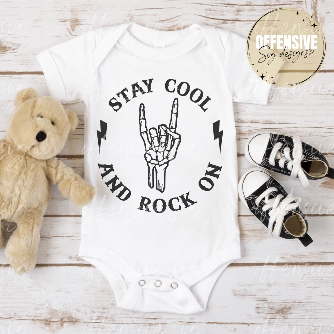 Stay Cool Svg Rock on Svg Skull Svg Punk Svg Youth Svg Toddler Svg Boys ...