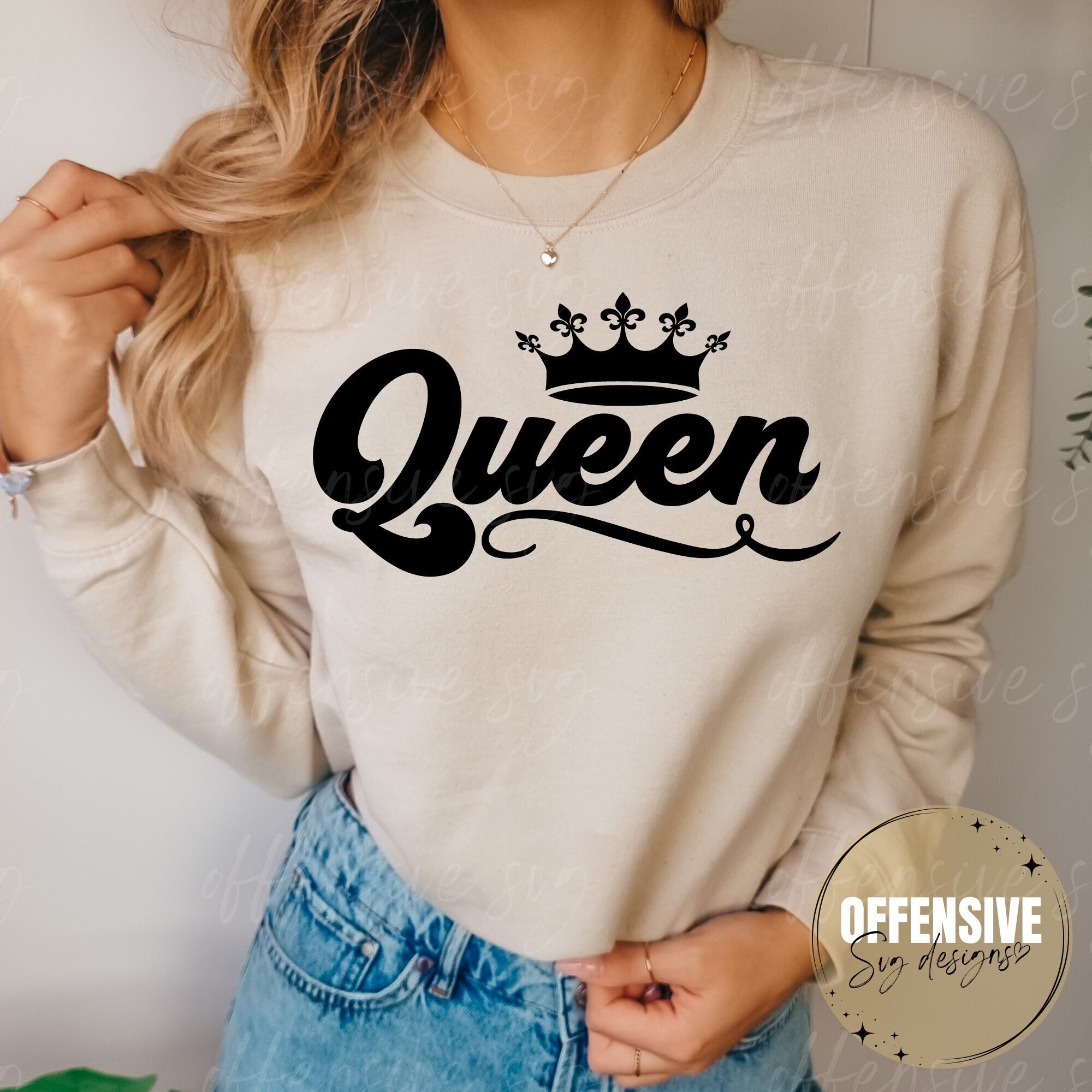 Queen SVG – Crown Graphic, Royal Design (digital Download) - Etsy