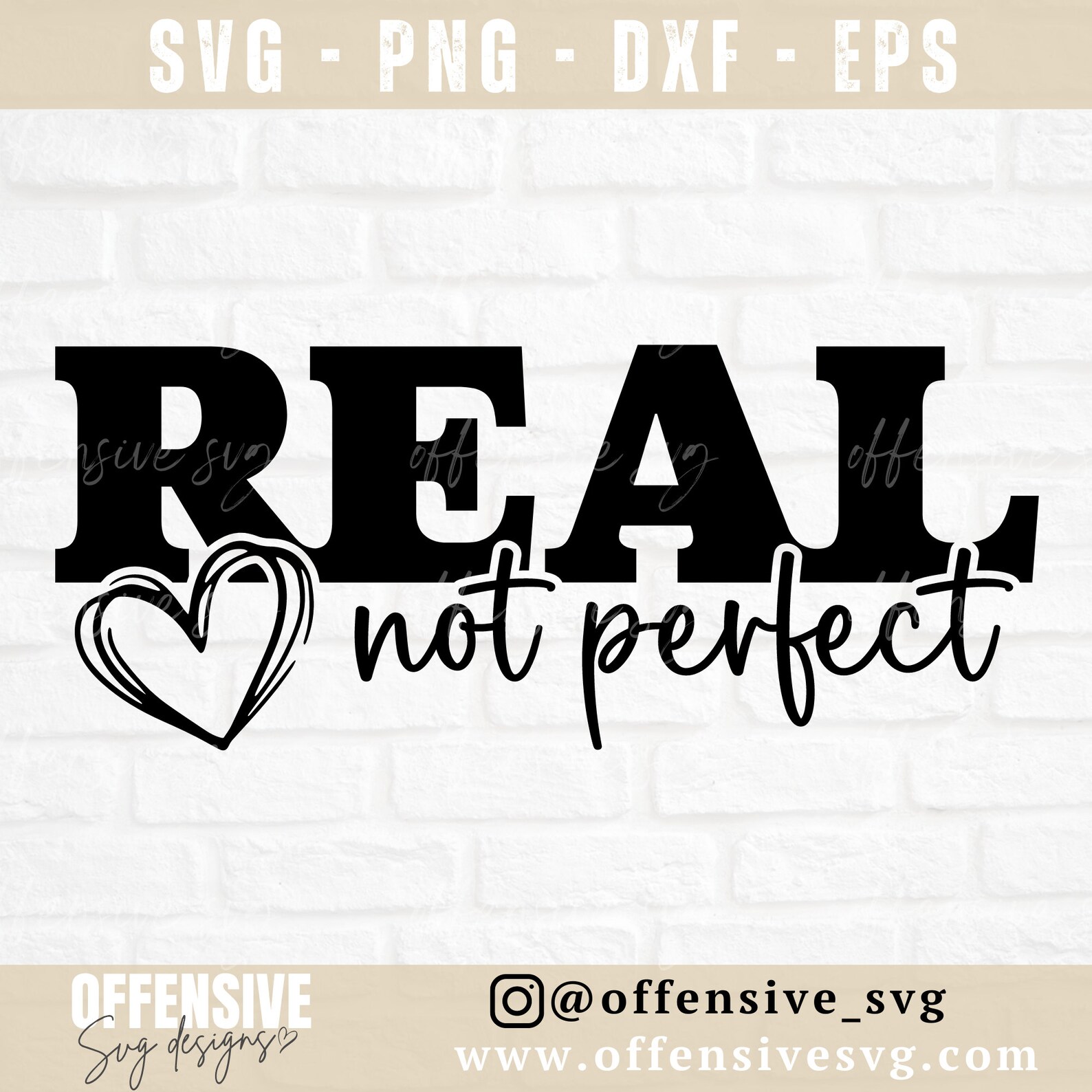 Real Not Perfect SVG, Inspirational Svg, Positive Quote Svg, Mental ...