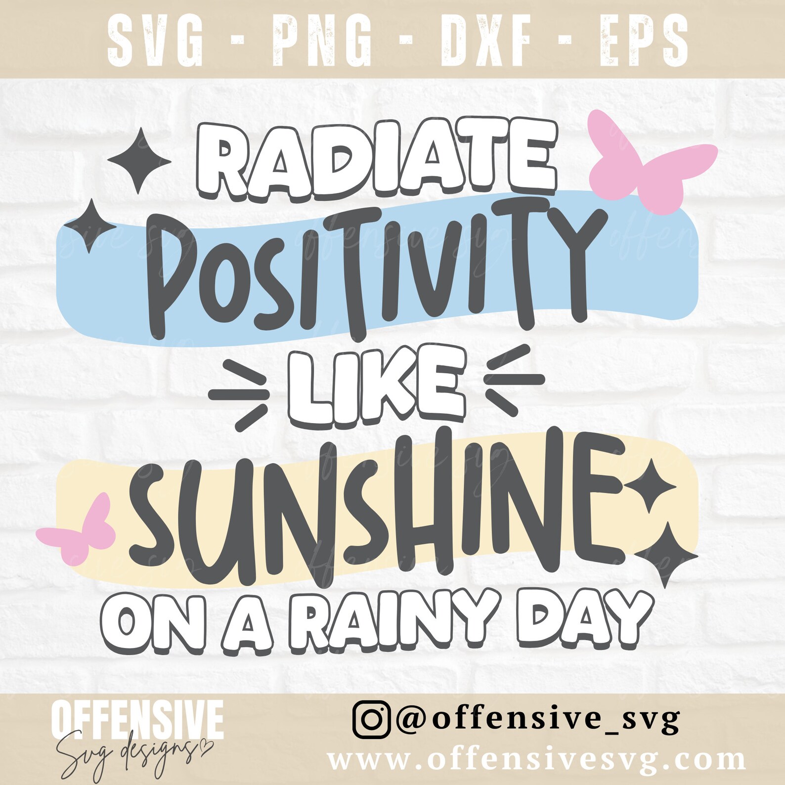 Radiate Positivity SVG, Sunshine on Rainy Day, Self Love (digital ...