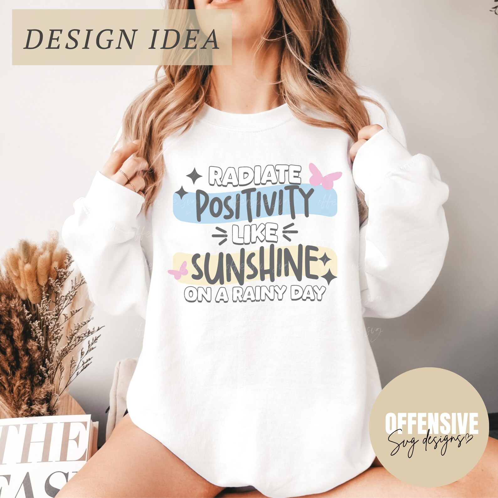 Radiate Positivity SVG, Sunshine on Rainy Day, Self Love (digital ...