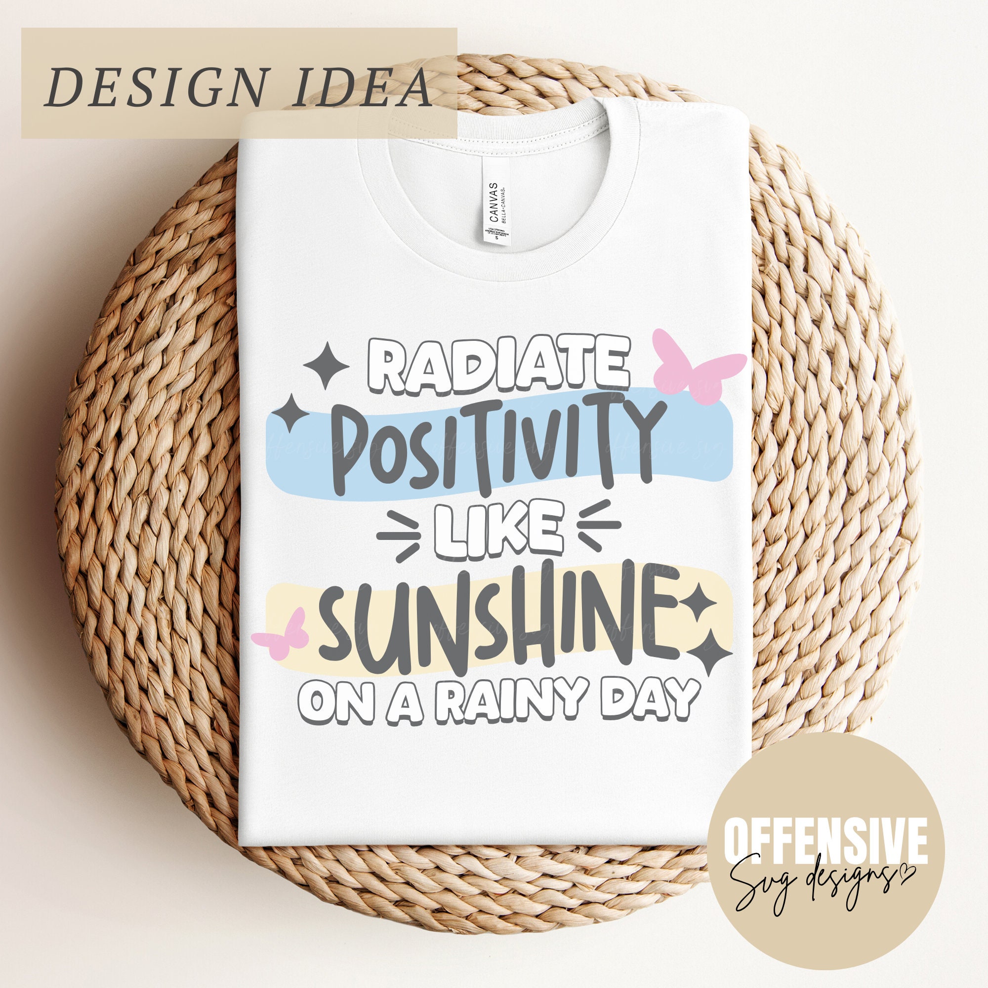Radiate Positivity SVG, Sunshine on Rainy Day, Self Love (digital ...
