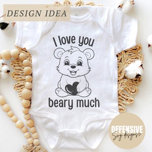 I Love You Beary Much SVG Teddy Bear SVG Toddler SVG Teacher Valentines ...
