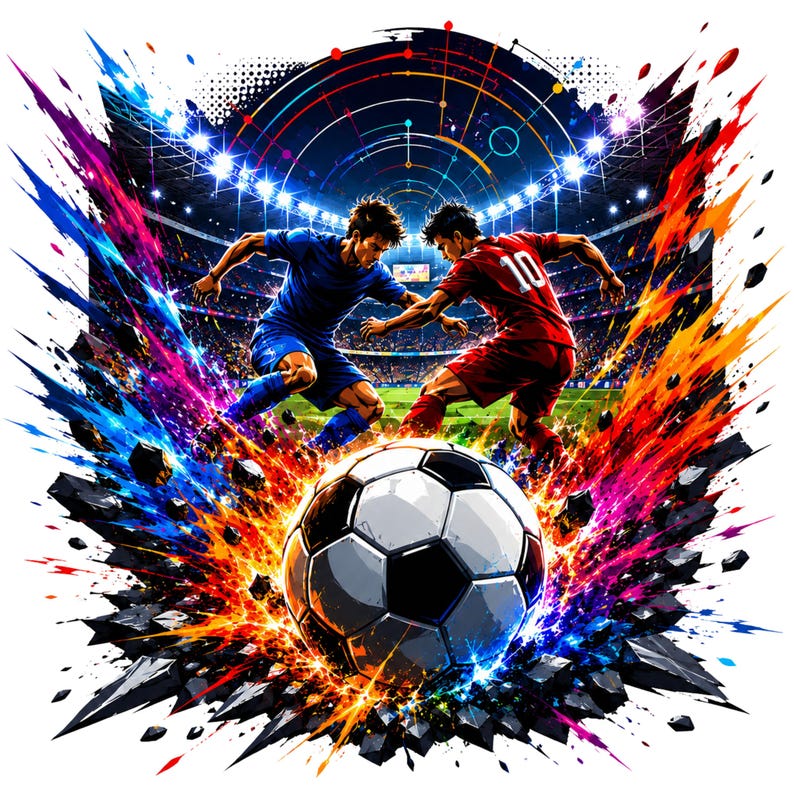 Soccer PNG Design: Dynamic Stadium Art, Player Graphic (digital ...