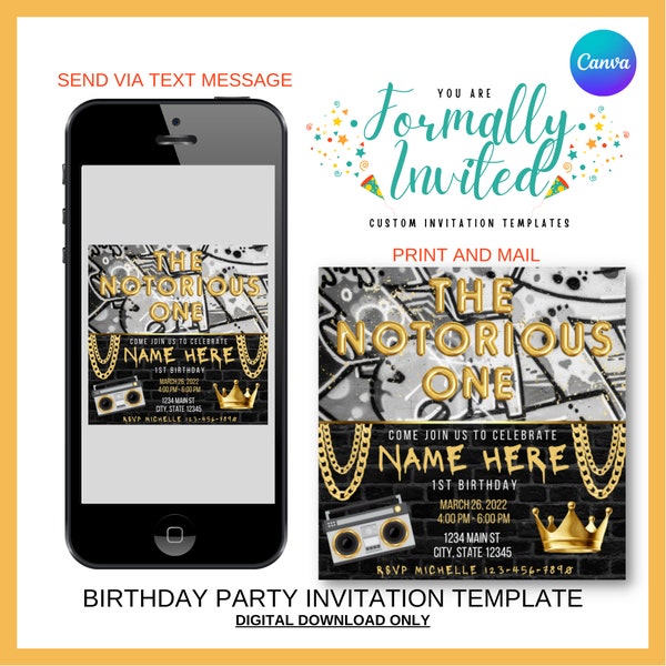 Notorious One Birthday - Etsy