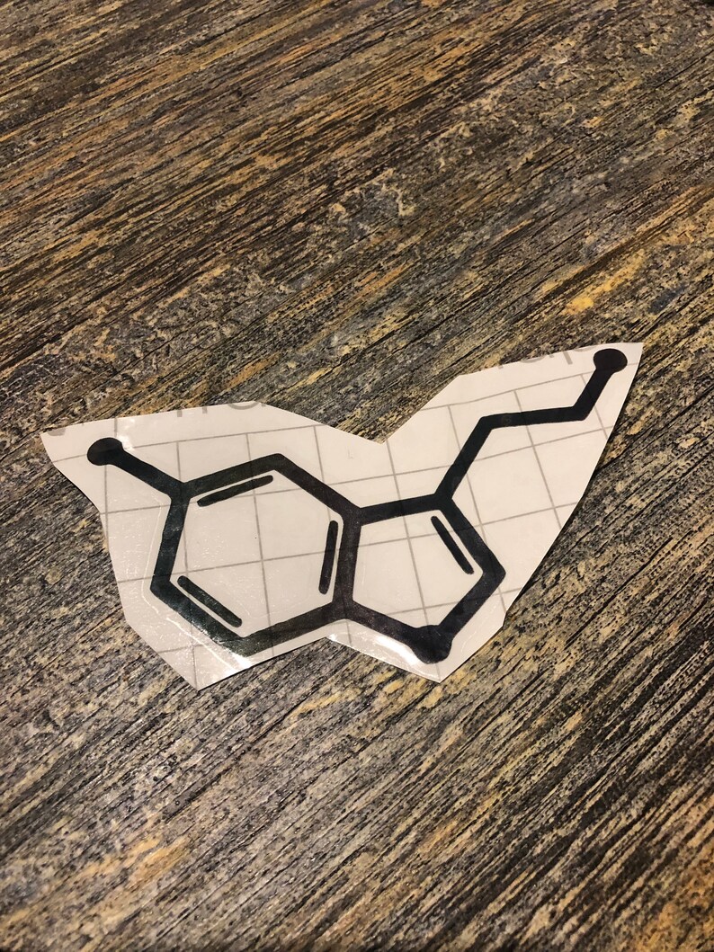 Serotonin Molecule Decal, Flash-reactive Decal, Neuroscience, Chemical ...