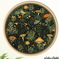 Acrylic Retro Mushroom and Sunshine Wall Clock Cottage Core Wall Clock ...
