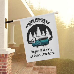 Shasta Camper Flag Making Memories One Campsite at a Time Custom ...