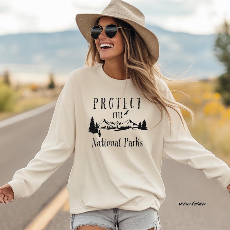 Protect National Parks Long Sleeve T Shirt Comfort Colors® USA National ...