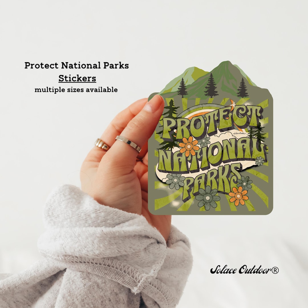 Retro National Parks Sticker: Conservation Decal for Park Lovers - Etsy