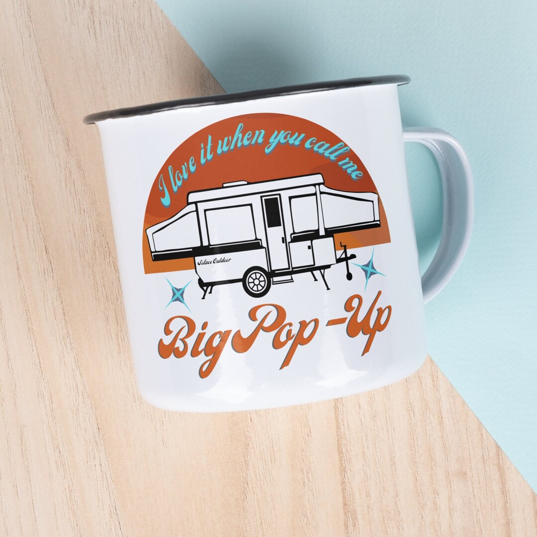 Custom Pop up Camp Mug Personalize BIG POP-UP Camper Mug - Etsy
