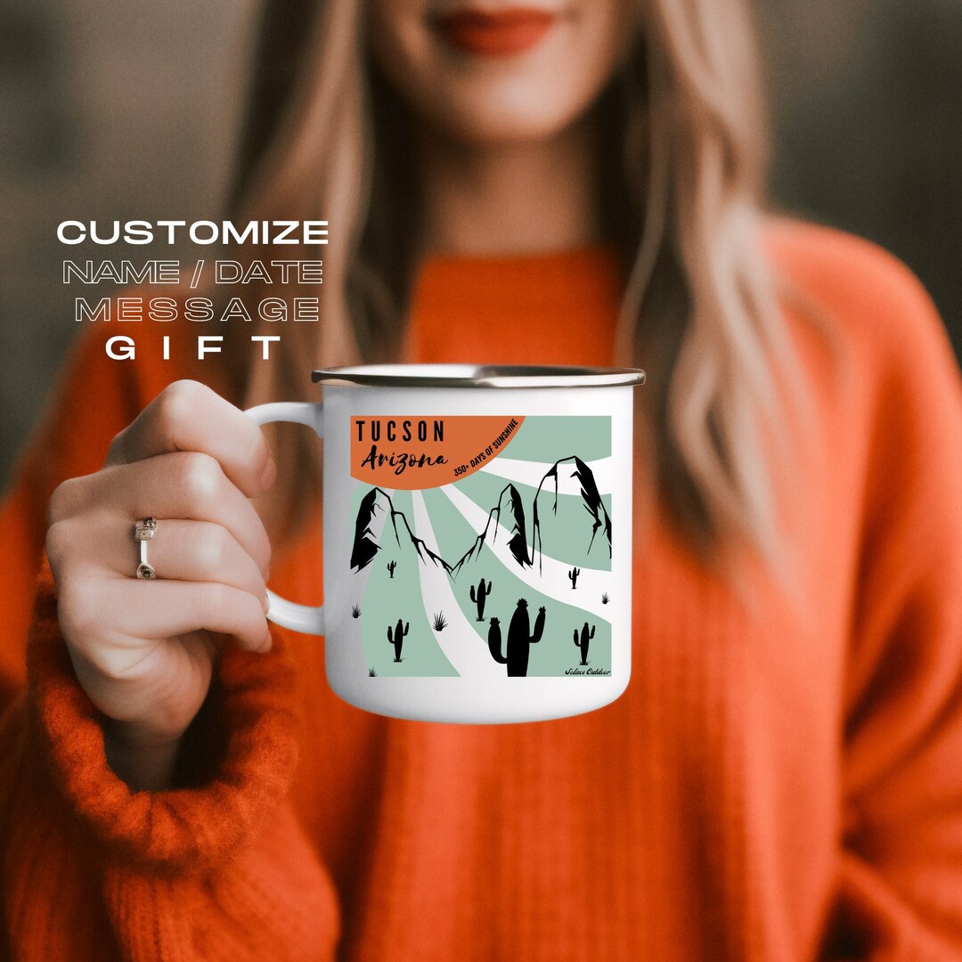 Tucson Arizona Custom Gift, Personalized Arizona Camp Mug, Personalized ...